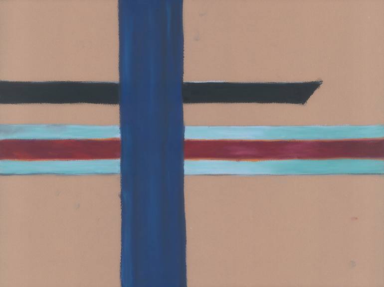 Navy Criss Cross One Drawing by Kristine Facchetti | Saatchi Art