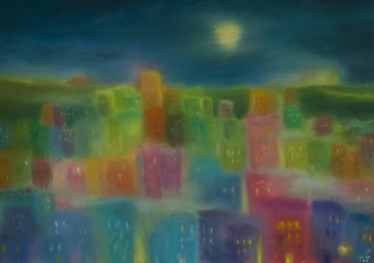 A CITY DREAM Painting by Maria Mann | Saatchi Art