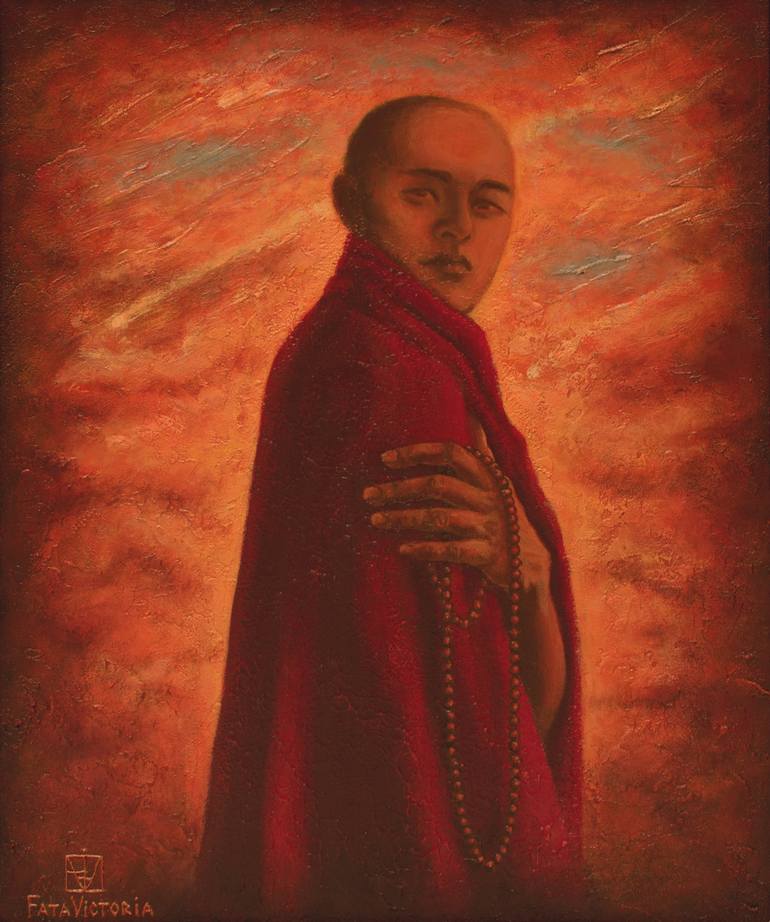 Praying for Peace Painting by Fata Victoria | Saatchi Art