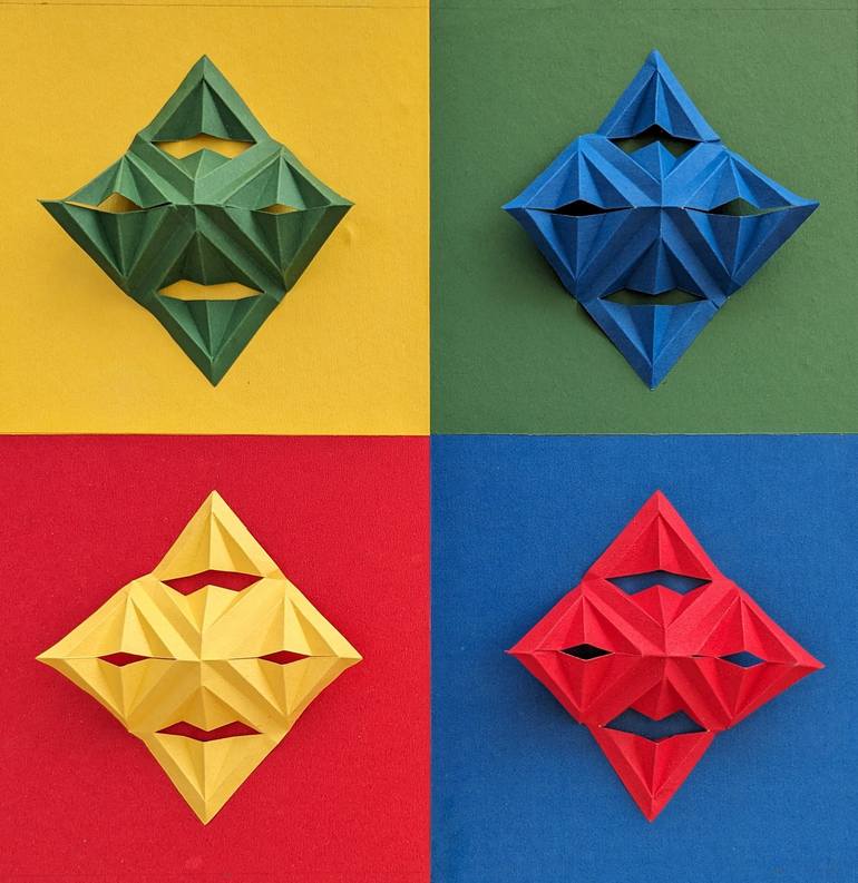 Origami Pop Art Collage by Gaurav Bohara | Saatchi Art