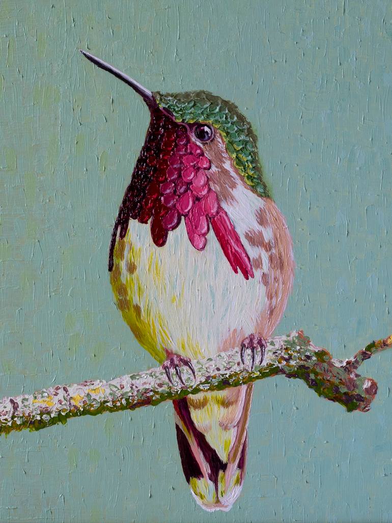 The Mexican hummingbird Painting by Marco Romero | Saatchi Art