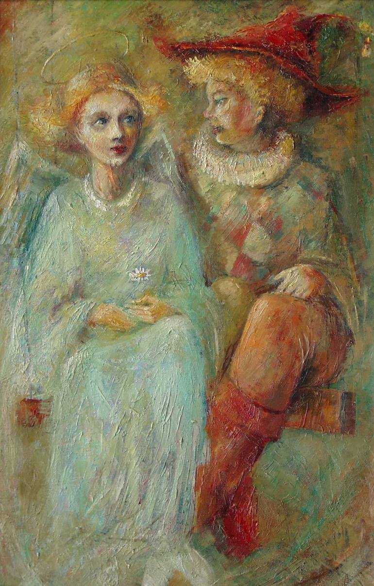 The harlequin's dream Painting by Tamaz Gogoladze | Saatchi Art