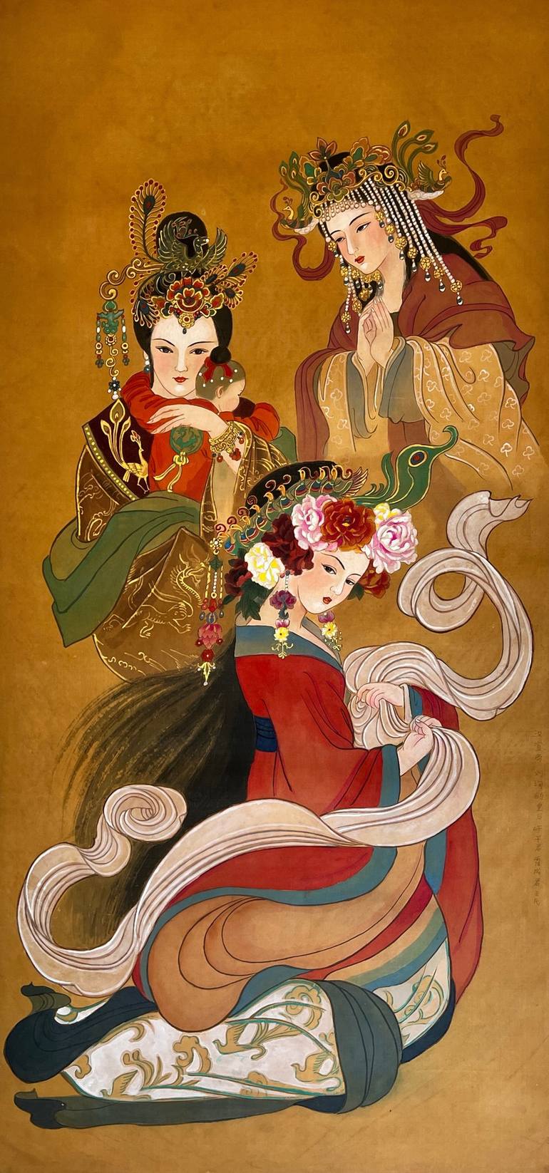 Empresses of Emperor Xuan, Han Dynasty (206 BCE to 220 CE) Painting by ...