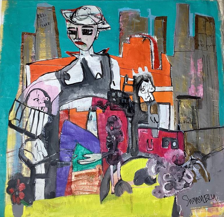 Urban Mosaic Painting by Sharon Blu | Saatchi Art