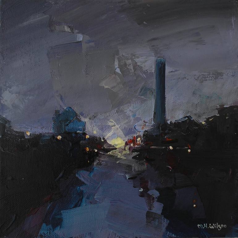 Kelham Island Blue Painting by Mark H Wilson | Saatchi Art