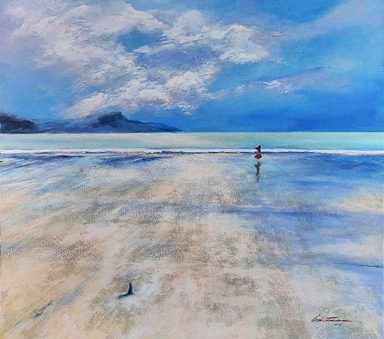 Beach emotion Painting by Cristian Petru Butnaru | Saatchi Art