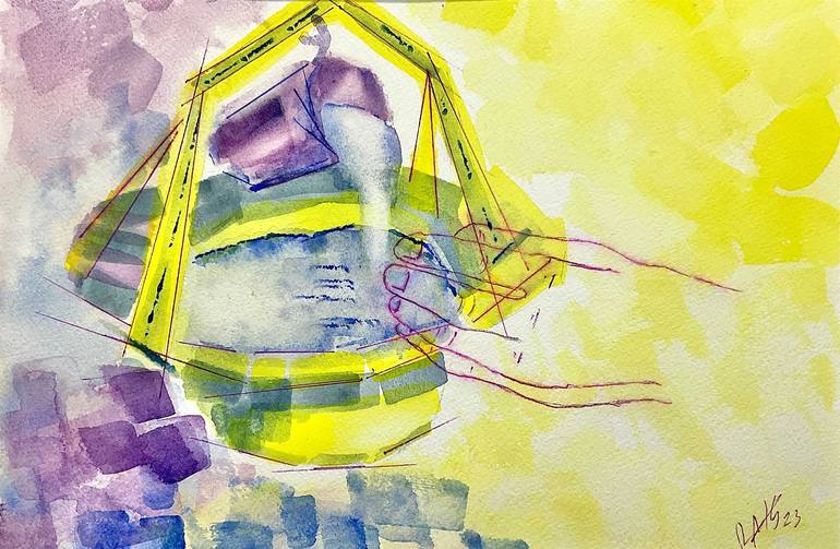 Mayim Acharonim Painting by rhonda roth | Saatchi Art