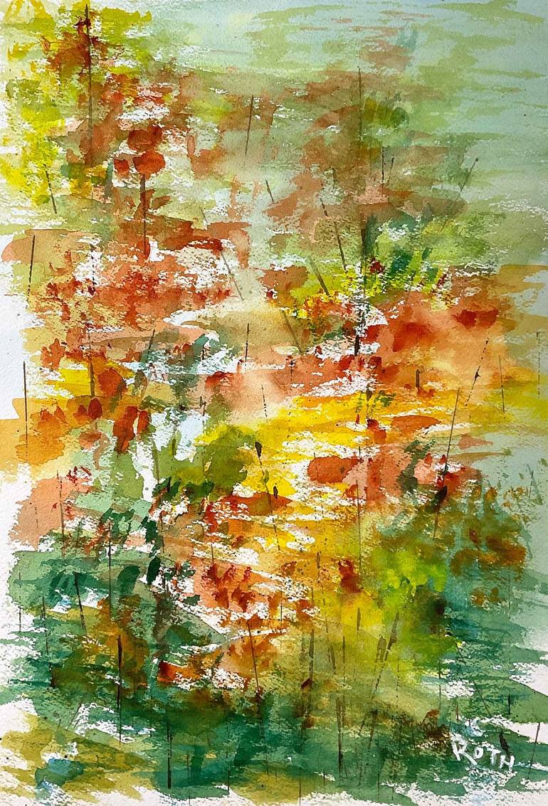 Fall is Here Number 4 original Painting by Rhonda Roth | Saatchi Art