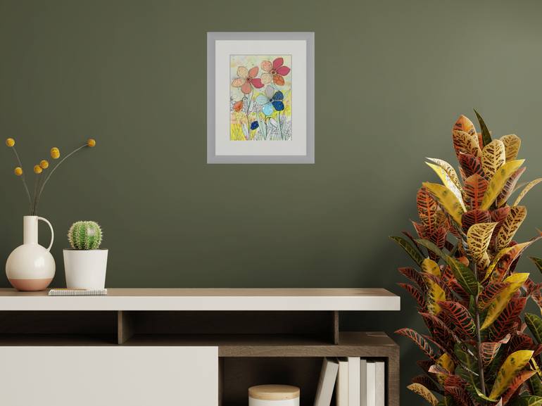 Found Flowers Collage by Alison Adams | Saatchi Art
