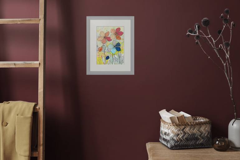 Found Flowers Collage by Alison Adams | Saatchi Art