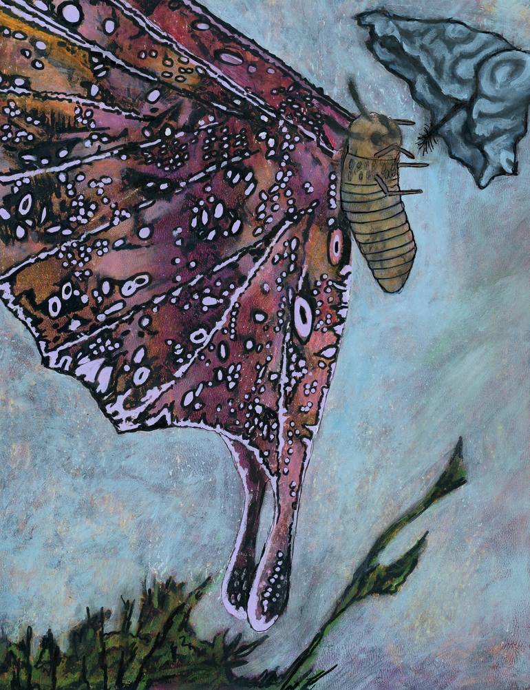 Swallowtail Moth Painting by Alison Adams | Saatchi Art