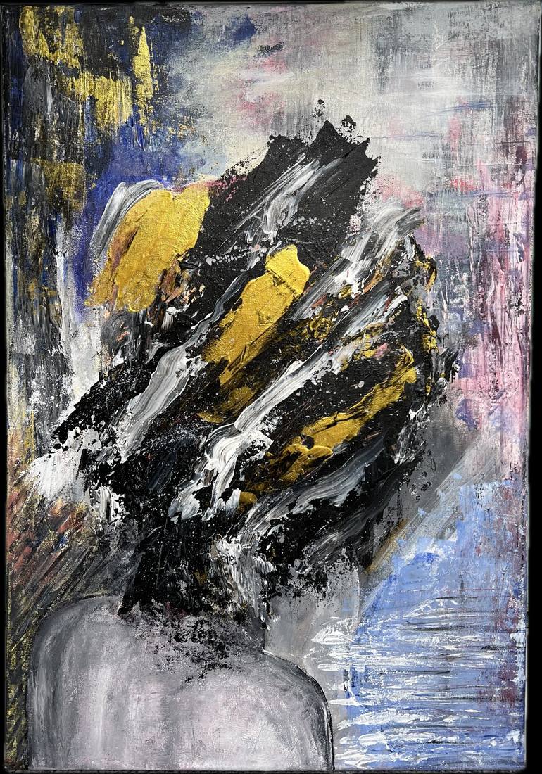 Confused Head Painting by Yasemin Matyan Jupani | Saatchi Art