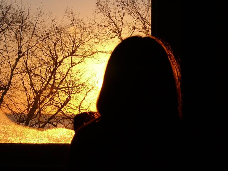 I watch the sun rise alone. Photography by L F | Saatchi Art