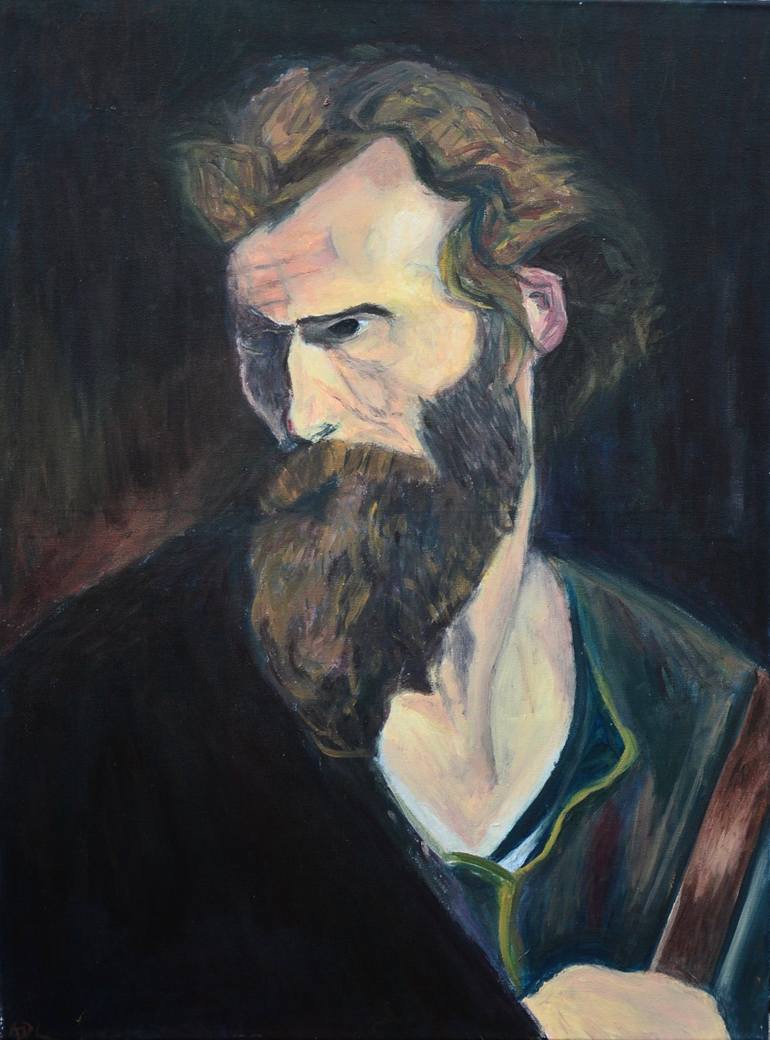 Portrait of the apostle Judas Thaddeus (after Van Dyck) Painting by ...