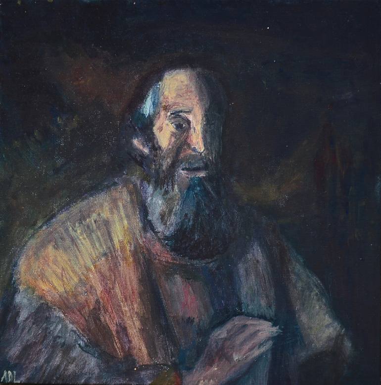 Portrait of Homer (after Rembrandt) Painting by Alexandre David Lejuez ...