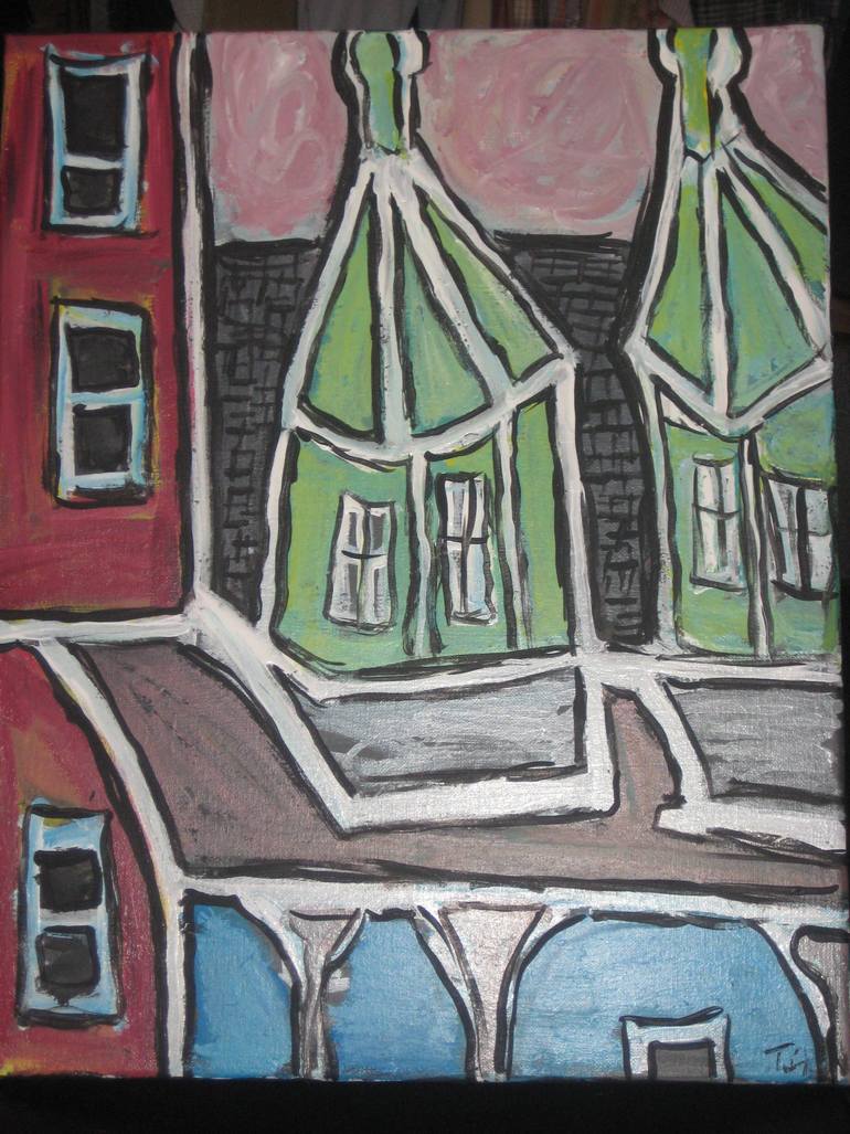 Building Painting by Travis Hopkins | Saatchi Art