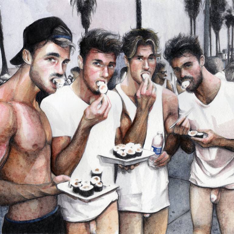 Muscle Beach Mixed Media by Francesco Brunetti | Saatchi Art