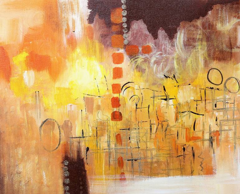 Autumn Embrace Painting by Rani Jain | Saatchi Art