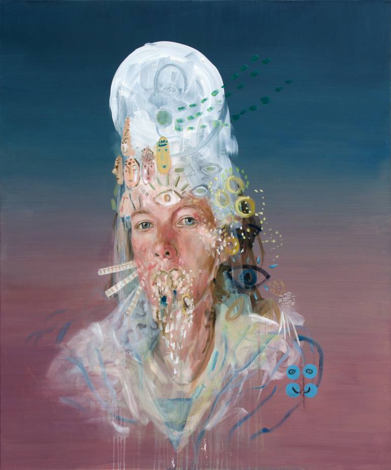 'Glad You're Here' Painting by Marguerite de Geus | Saatchi Art