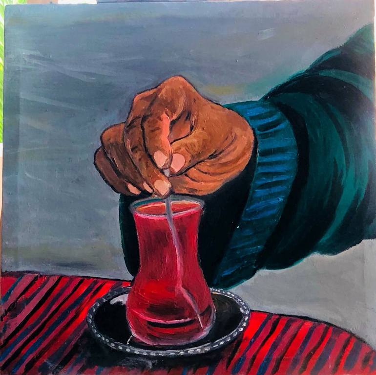 Turkish Tea Painting by Irza Ali | Saatchi Art