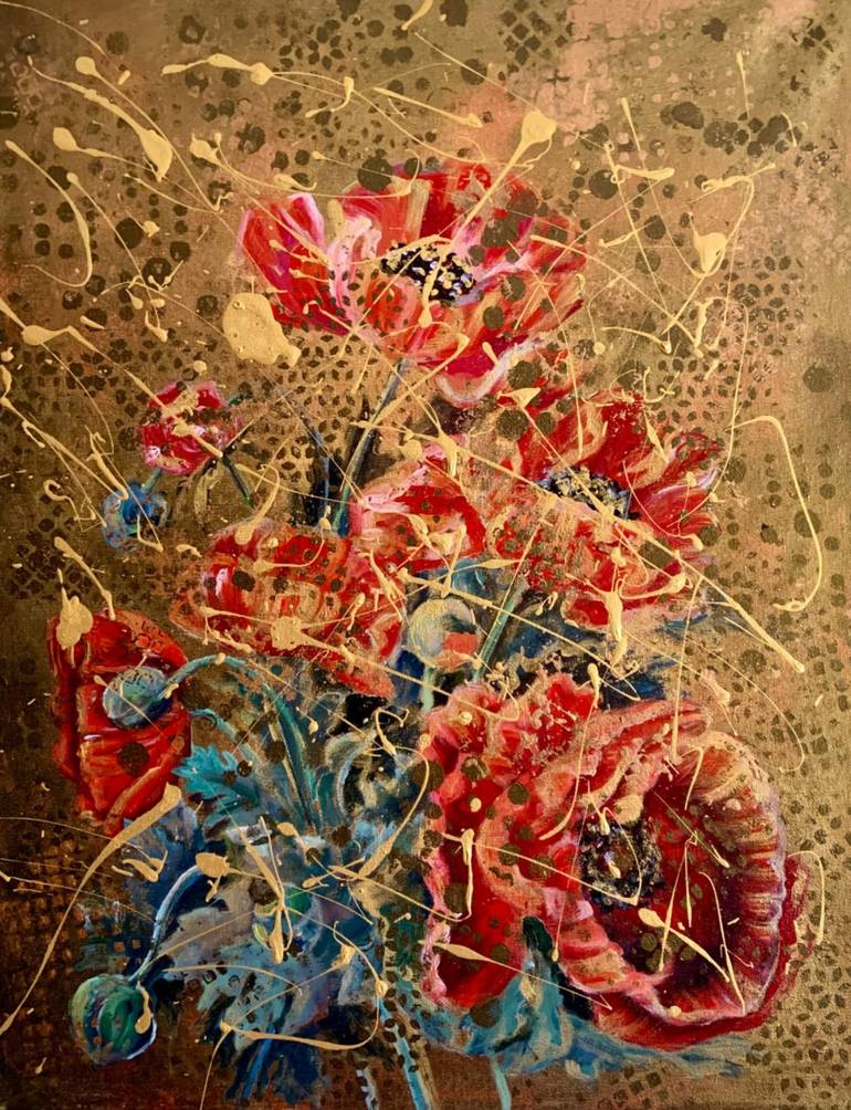 Poppies Painting by Angels Unity | Saatchi Art