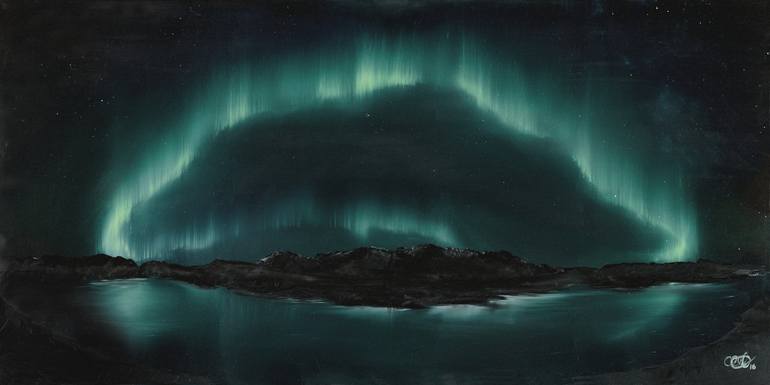 The Aurora Borealis Painting by Cathrin Machin | Saatchi Art