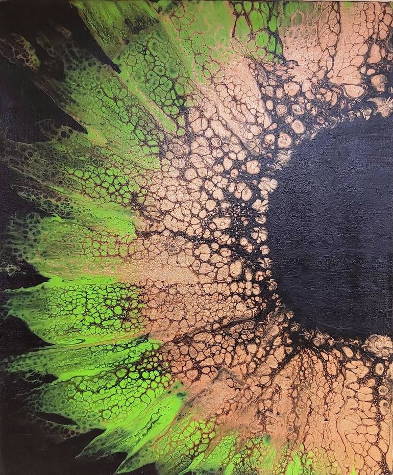 Blooming Nature Abstract Art on Canvas Painting by Rifat Ara Lucky ...