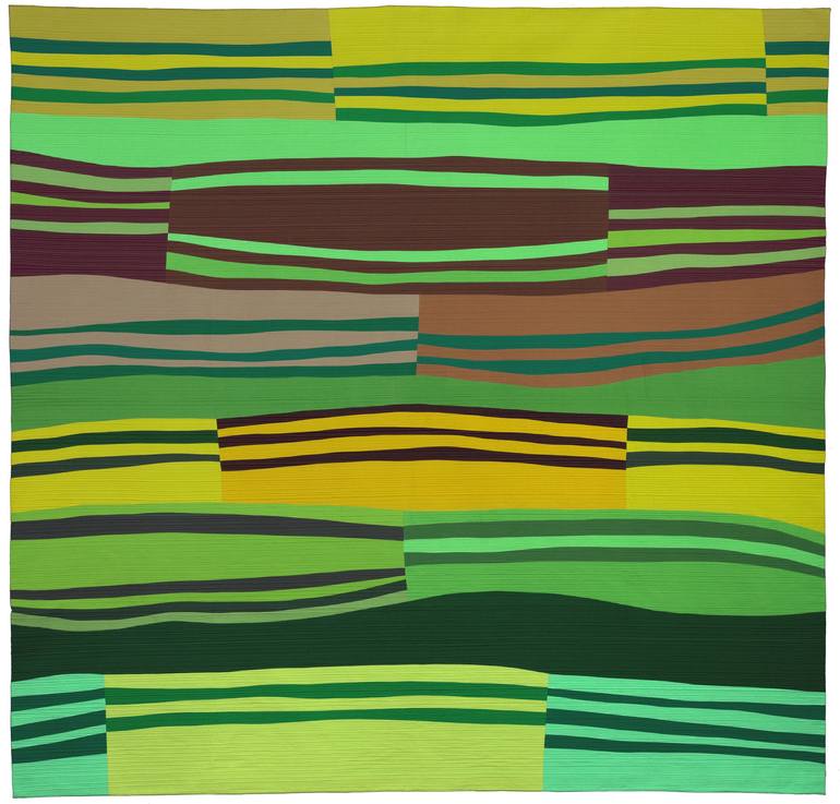 Green Pastures Quilt Mixed Media by Barbara Danzi | Saatchi Art