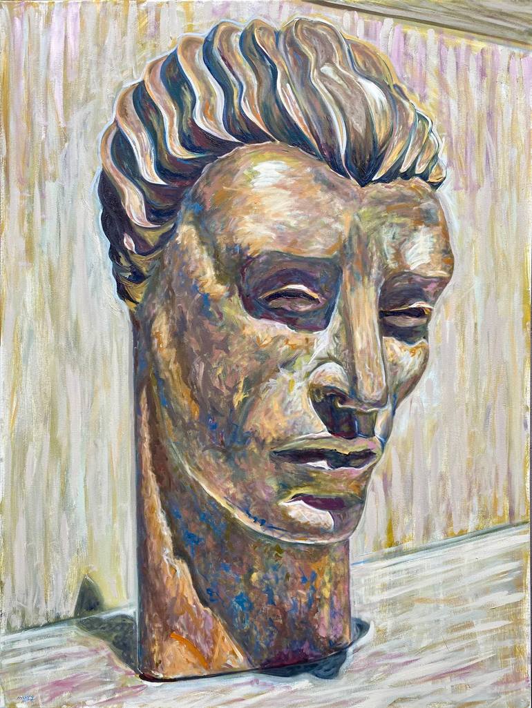 Art Deco Bust Painting by Dan Mullens | Saatchi Art