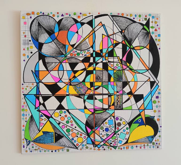 Traços e cor Painting by Vitor Silva | Saatchi Art