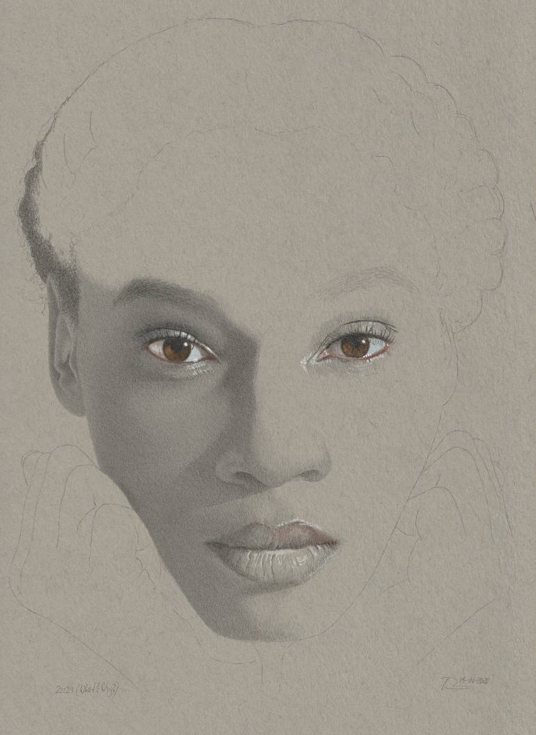 What? Why? (22:23) Drawing by Walter Roos | Saatchi Art