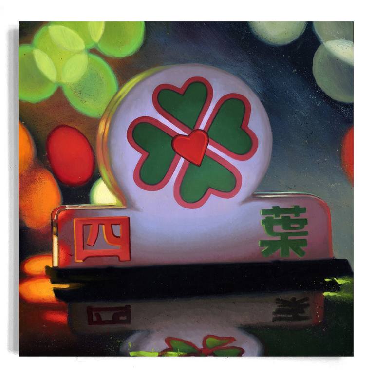 Yotsuba Taxi Co. Taxi Sign Painting by Angel Duran | Saatchi Art