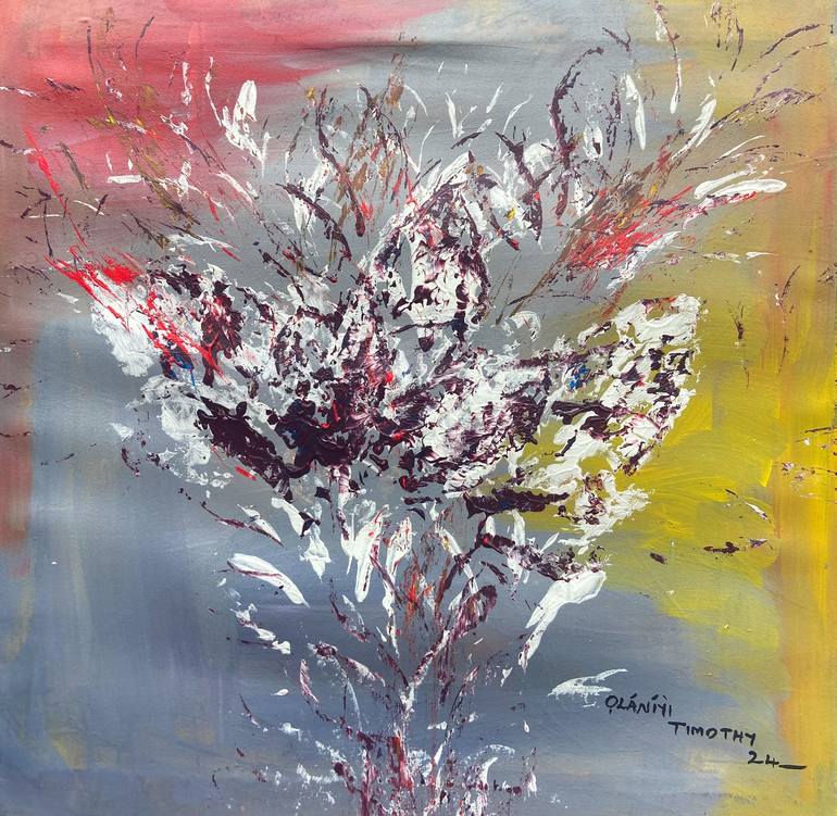 Blossom love Painting by Timothy Olaniyi | Saatchi Art