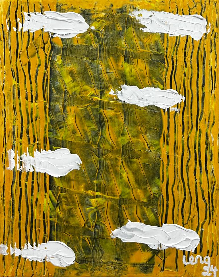 Bamboo Forest Painting by Leng Tran | Saatchi Art