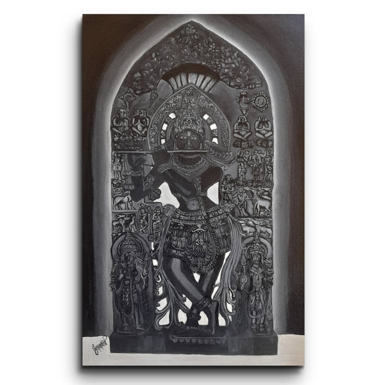 Shree Krishna Painting by JEEVAN P | Saatchi Art