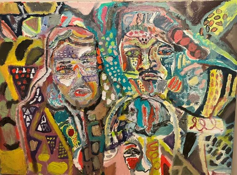 Thinking About the Future In the 80s Painting by Sam Grantham | Saatchi Art