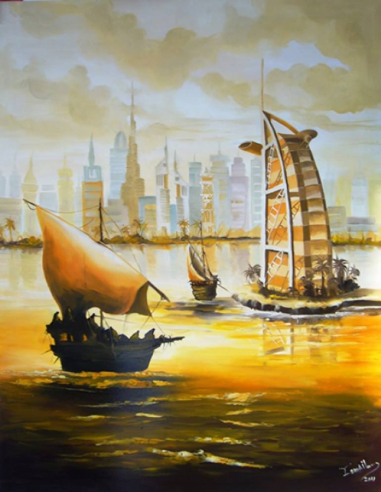 Burj Al Arab - Dubai Painting by -Ismail - | Saatchi Art