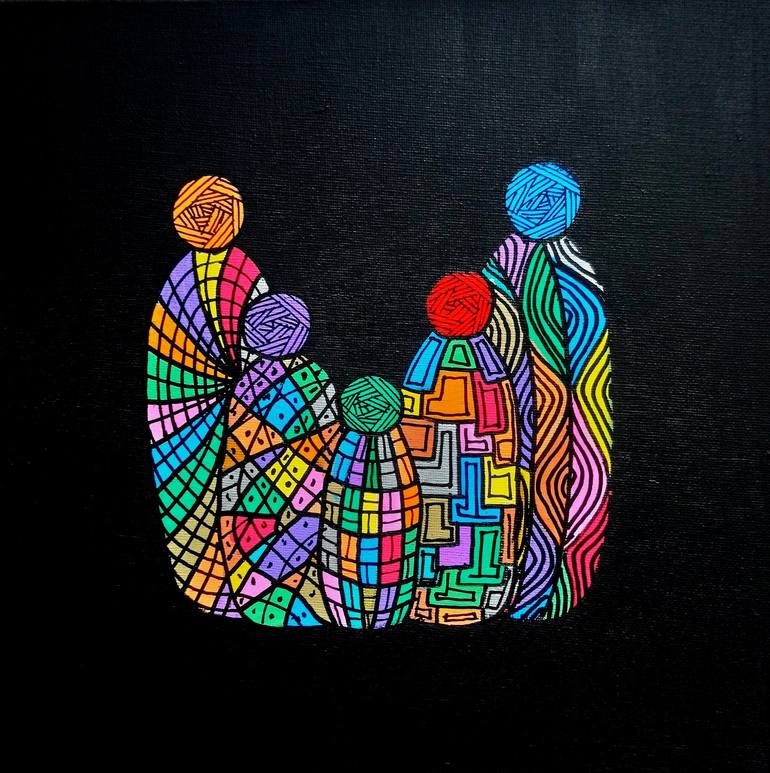 Awlad walid ( Il y a autant de familles que de familles) Painting by ...