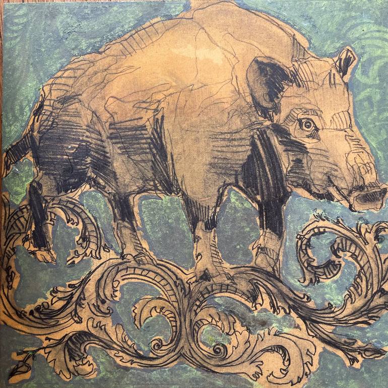 Animals of Paradise no 26 Painting by Pascale Simon | Saatchi Art