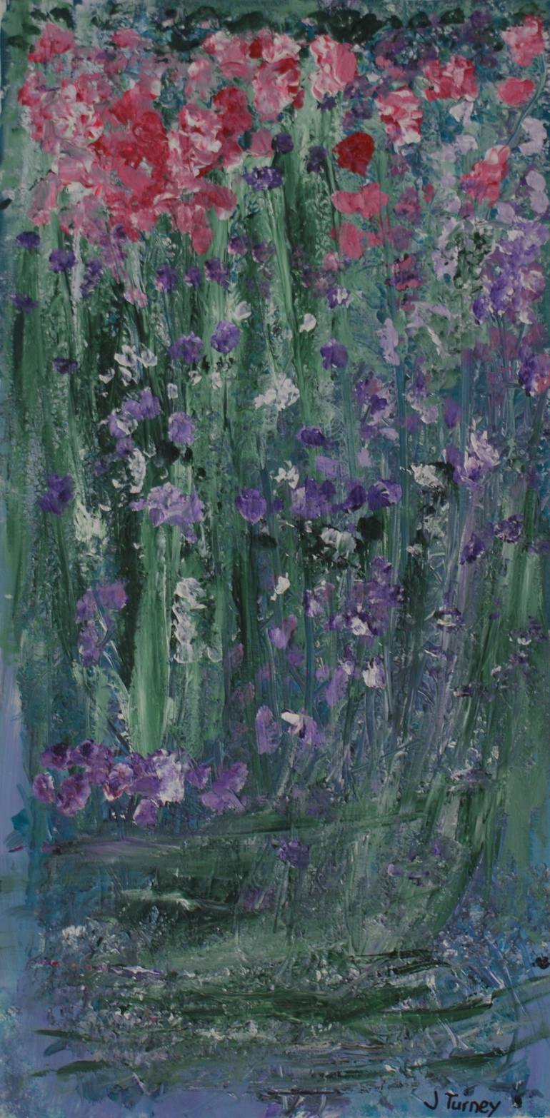 Pink and Purple Parfait Painting by Jill Turney | Saatchi Art