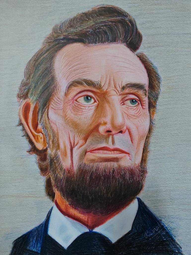 Portrait Of Abraham Lincoln Drawing by Kamal Raj Thakur | Saatchi Art