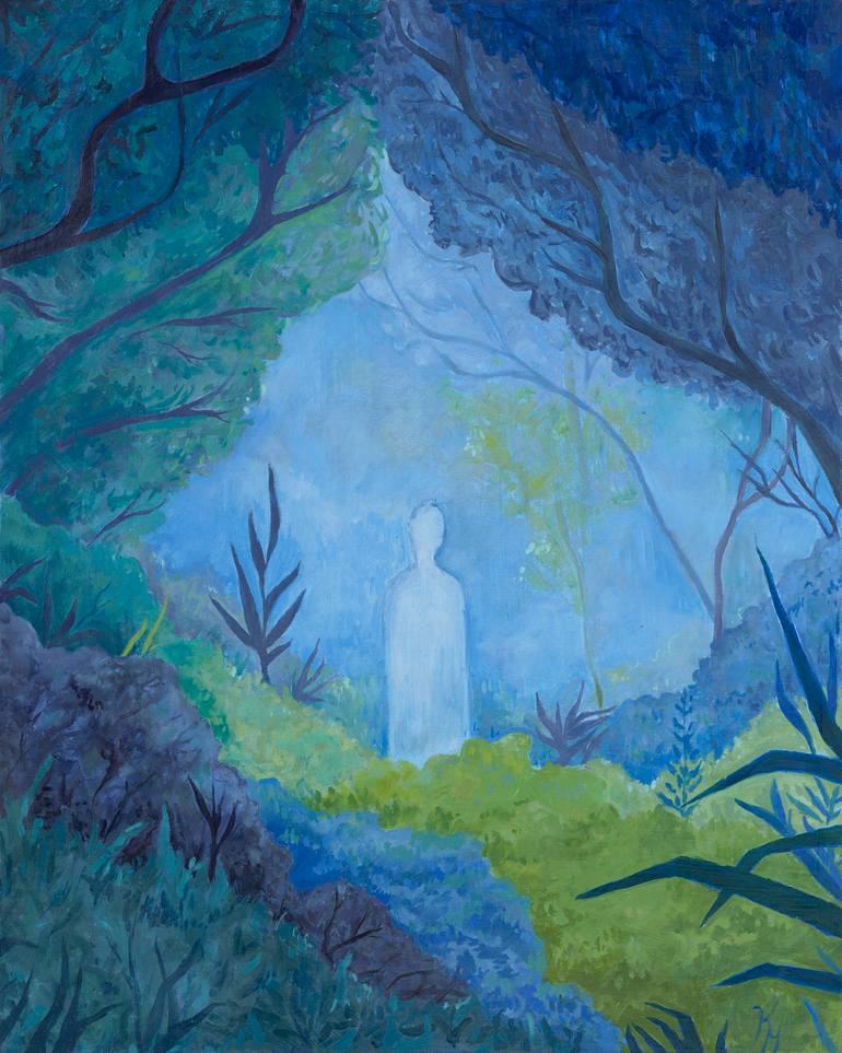 Blue Forest Spectre Painting by Katie Moore | Saatchi Art