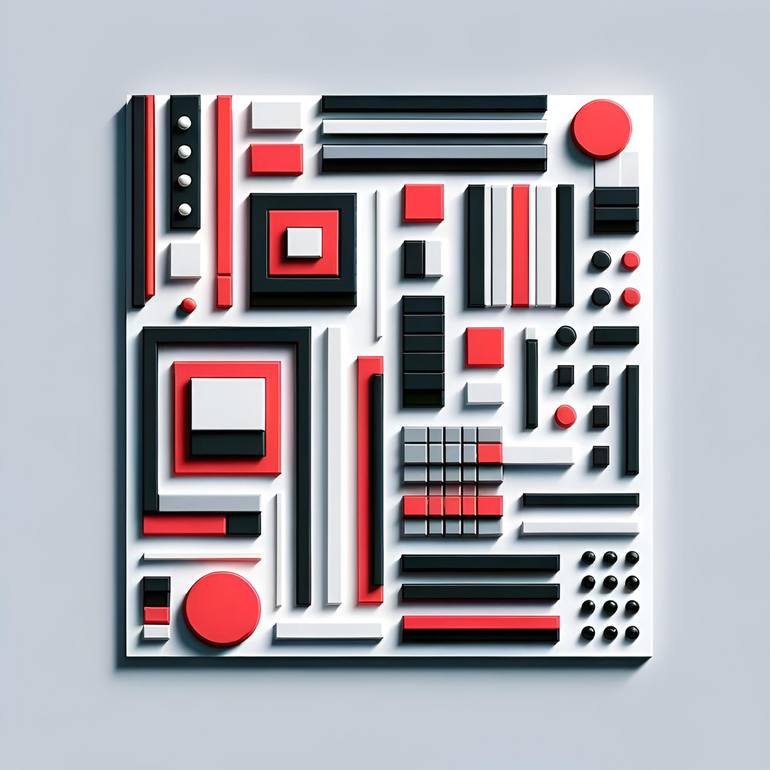 Synthesis of Form: Geometric Constructivism Digital by Alberto Capitani | Saatchi Art