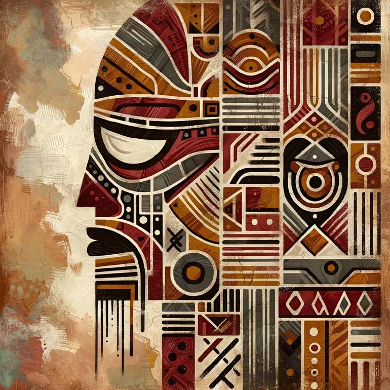 Cultural Resonance: Abstract Ethnic Art Digital by Alberto Capitani ...