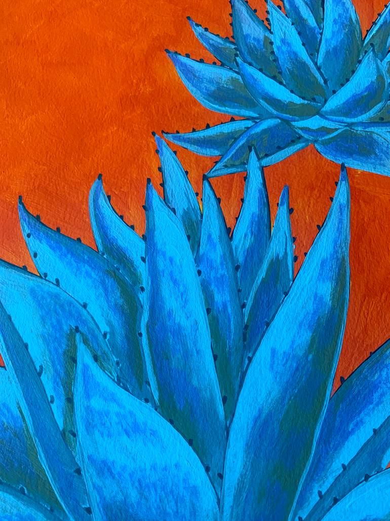 Two Blue Agave Painting by Michael Pfleghaar | Saatchi Art