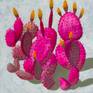 Ruby Prickly Pear Painting by Michael Pfleghaar | Saatchi Art