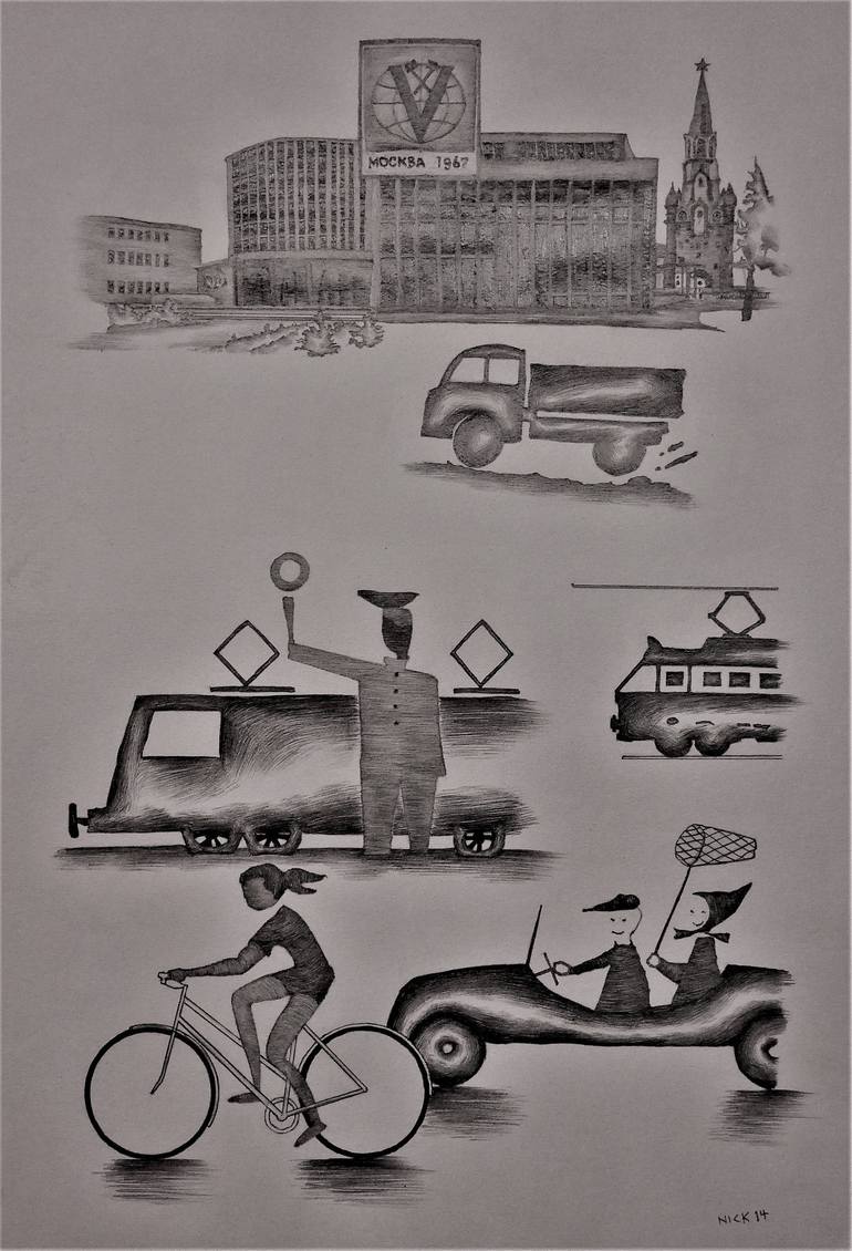 Traffic Cop Drawing by Nicholas Vaughan | Saatchi Art