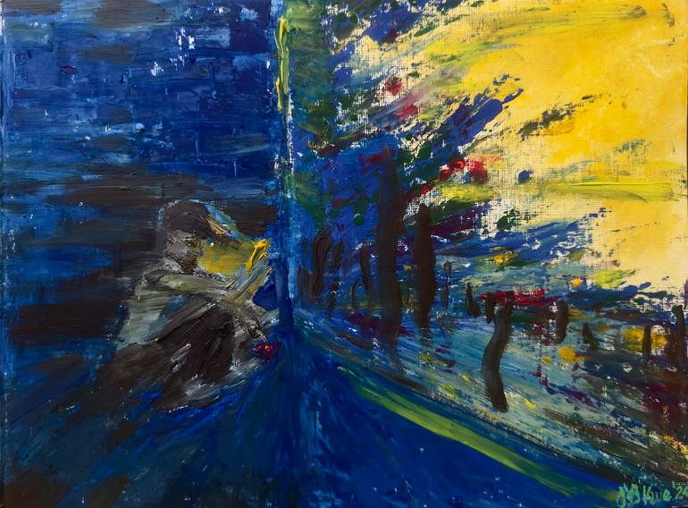 Give Me A Sec Painting by Marie Kwe | Saatchi Art
