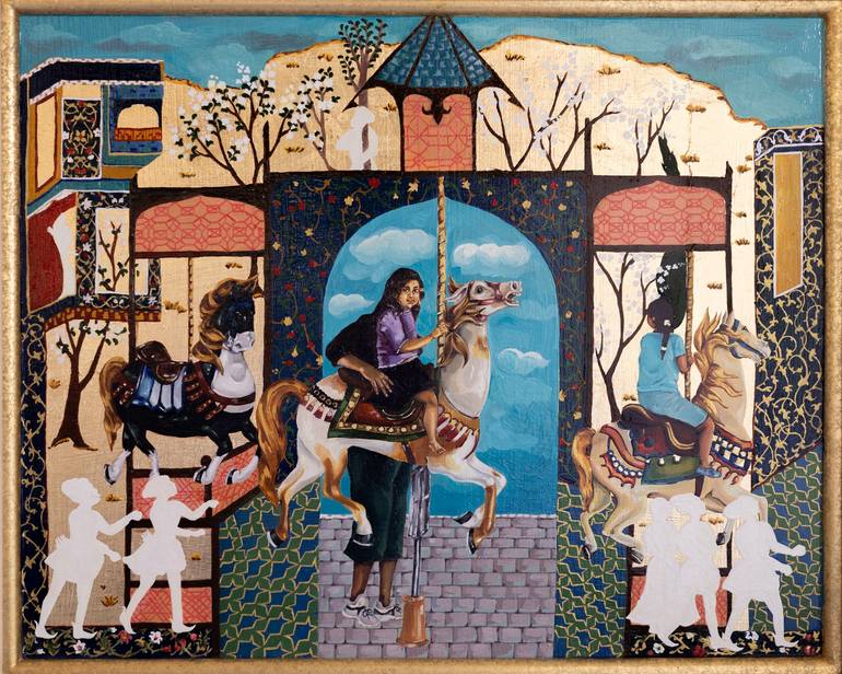 The carousal of this one life Painting by Abhijna Vemuru | Saatchi Art