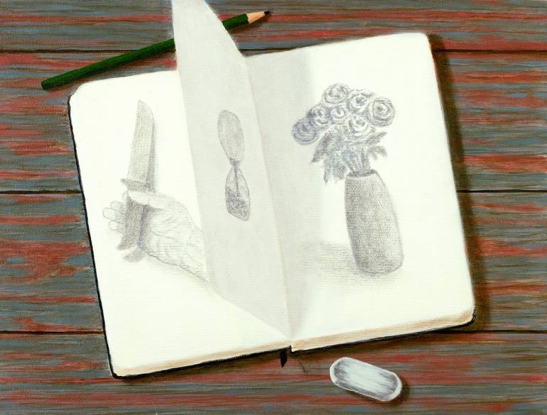 The Hourglass Painting by Erez Neumark | Saatchi Art